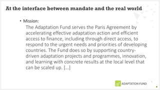 Adaptation Fund reflections on system changes | PPT