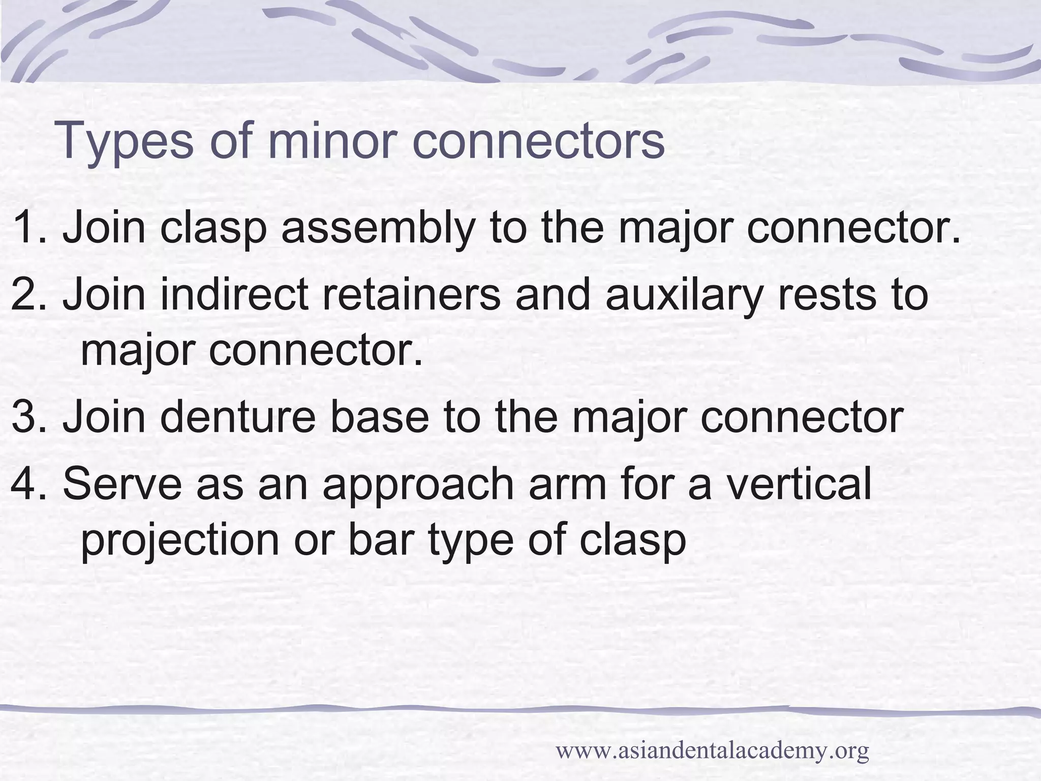 minor connectors | PPT