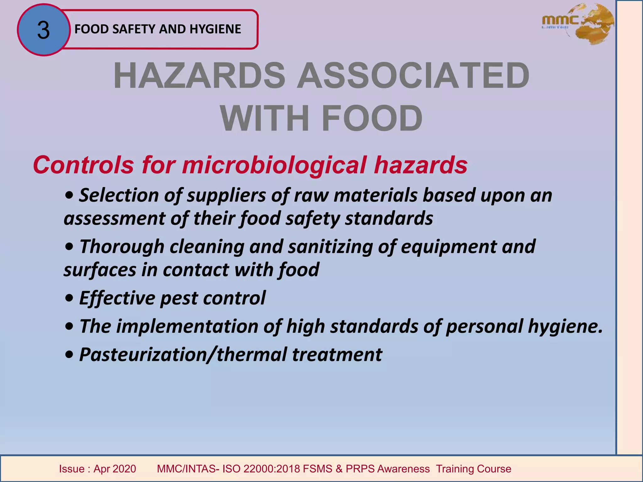 FOOD SAFETY AND HYEGIENE AWARENESS TRAINING | PPT