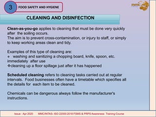 FOOD SAFETY AND HYEGIENE AWARENESS TRAINING | PPT