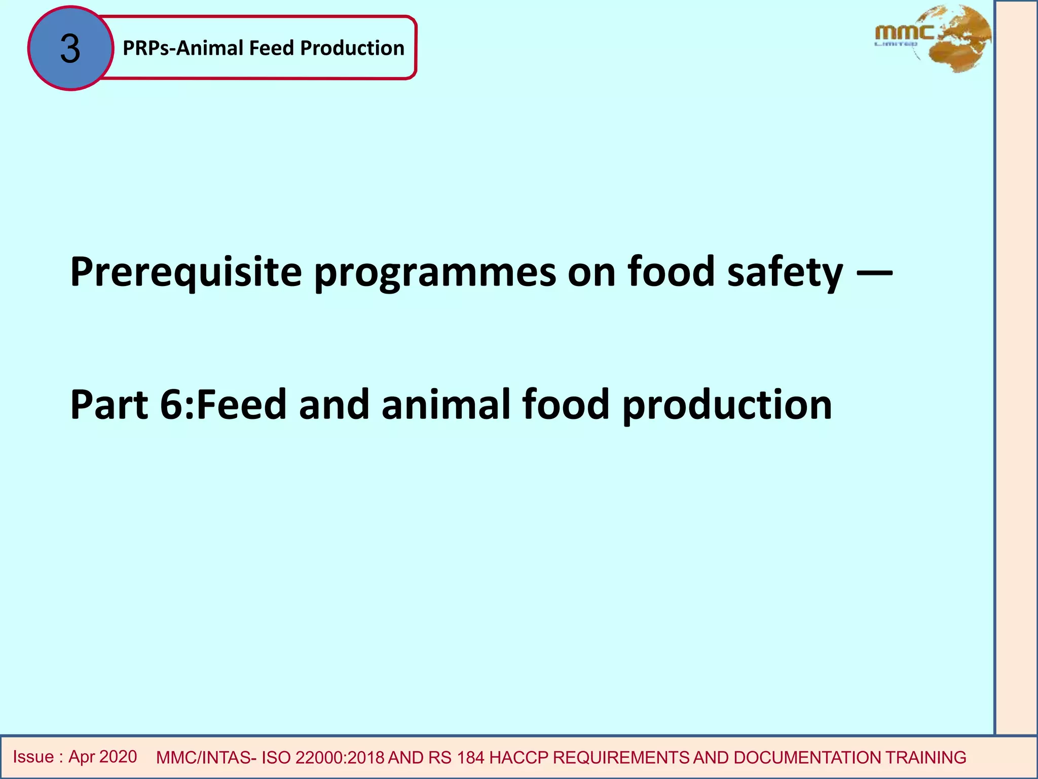 ISO 22000 Requirements Documentation Training | PPT