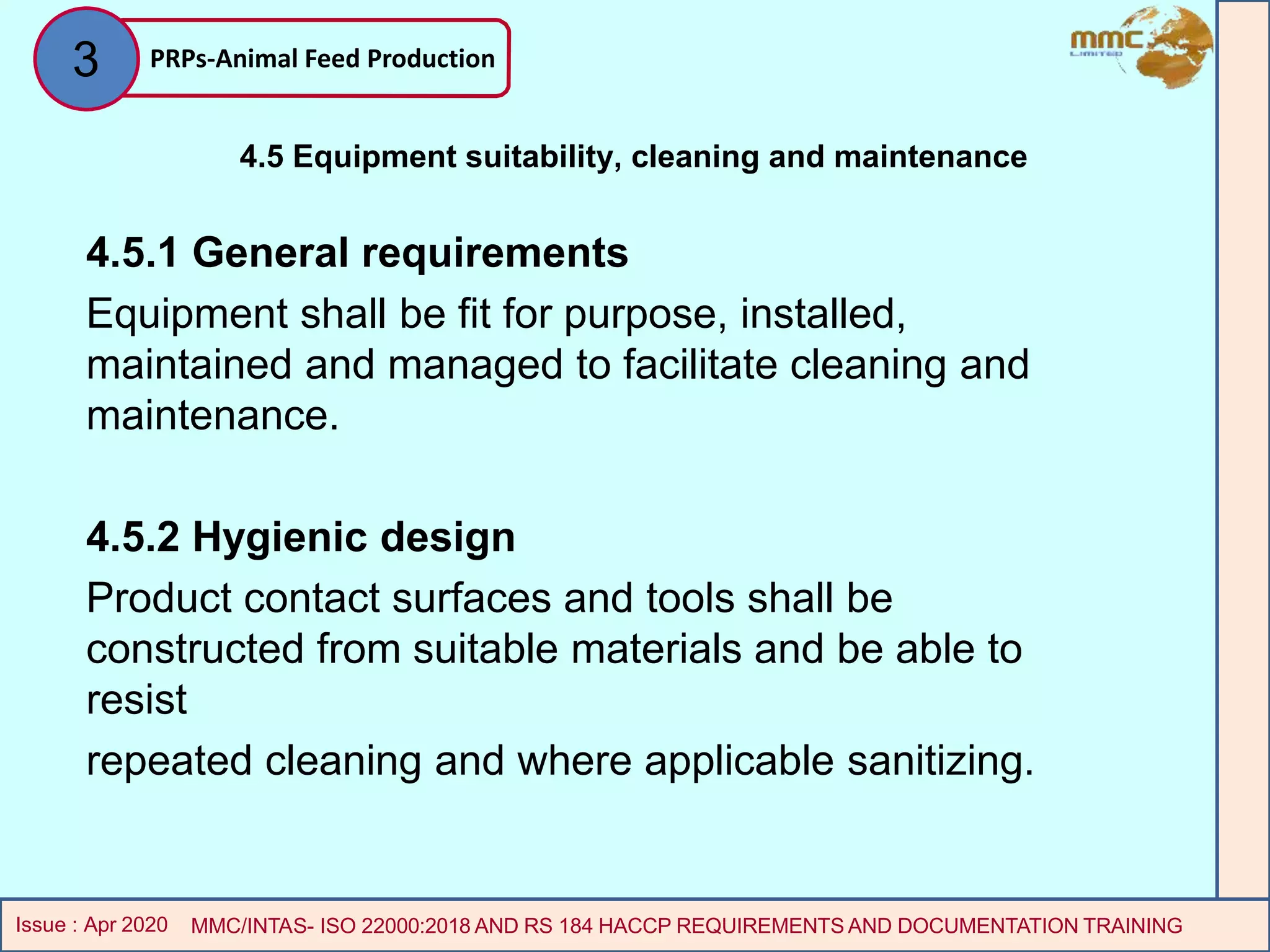 ISO 22000 Requirements Documentation Training | PPT