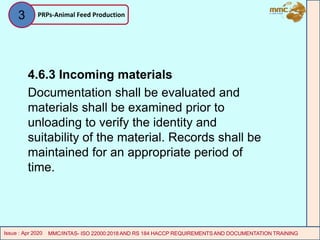 ISO 22000 Requirements Documentation Training | PPT