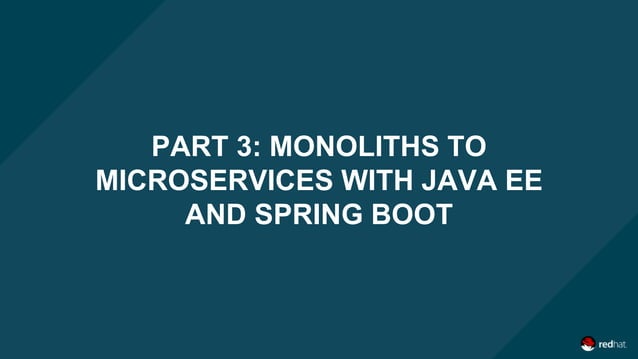 App Mod 03: Monoliths to microservices with java ee and spring boot | PPT