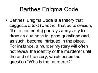 Narrative Theory | PPTX | Drama | Genres