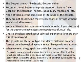 Session 03 New Testament Overview - Introduction to the Gospels | PPT