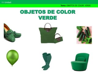 03 objetos de color verde | PPTX