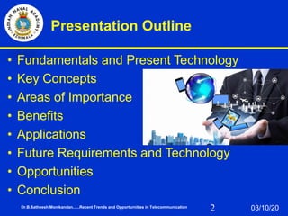 RECENT TRENDS AND OPPORTUNITIES IN TELECOMMUNICATION | PDF