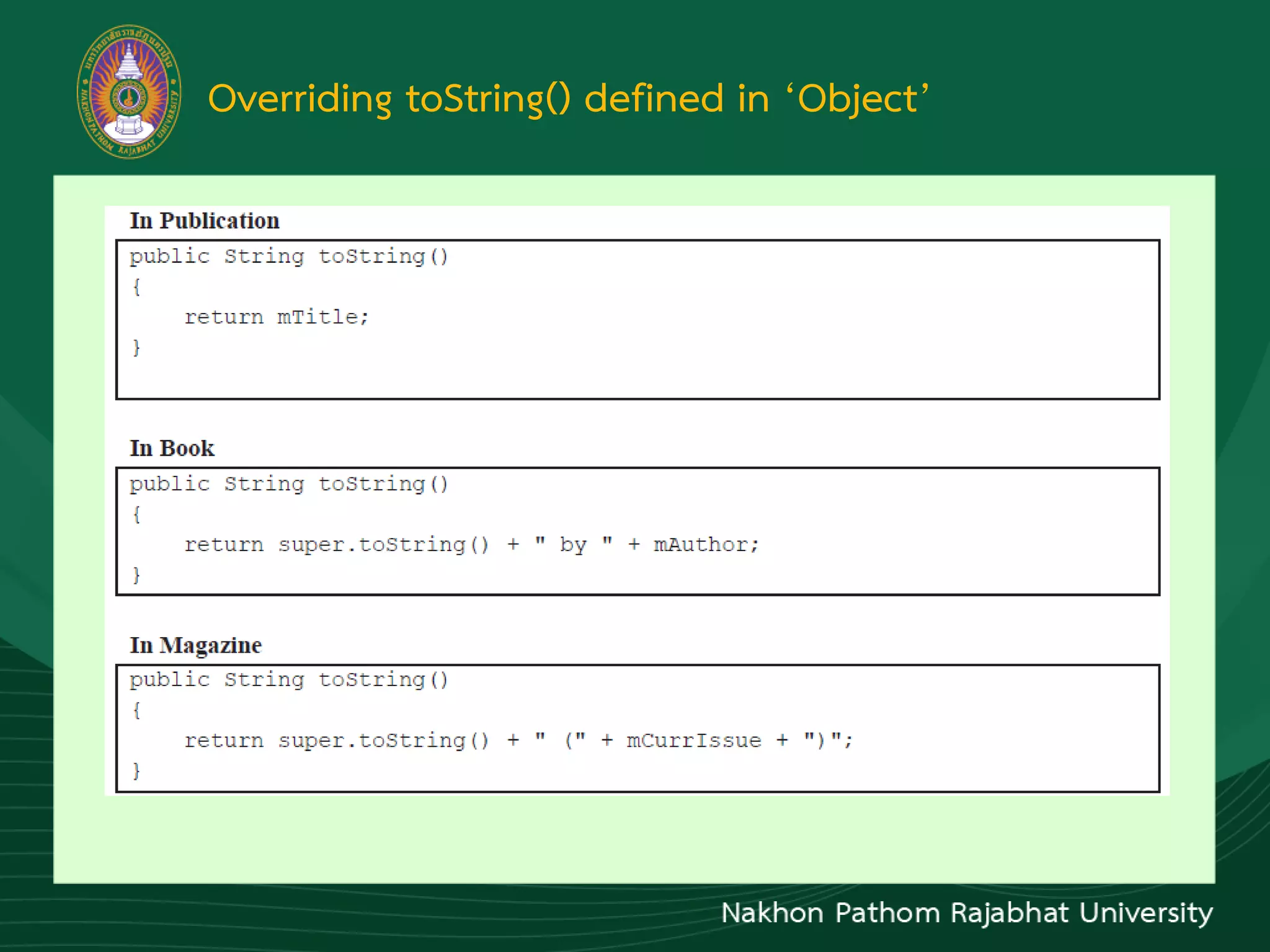 Inheritance and Method Overriding | PDF