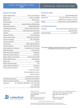 03 outdoor pcam specification sheet | PDF