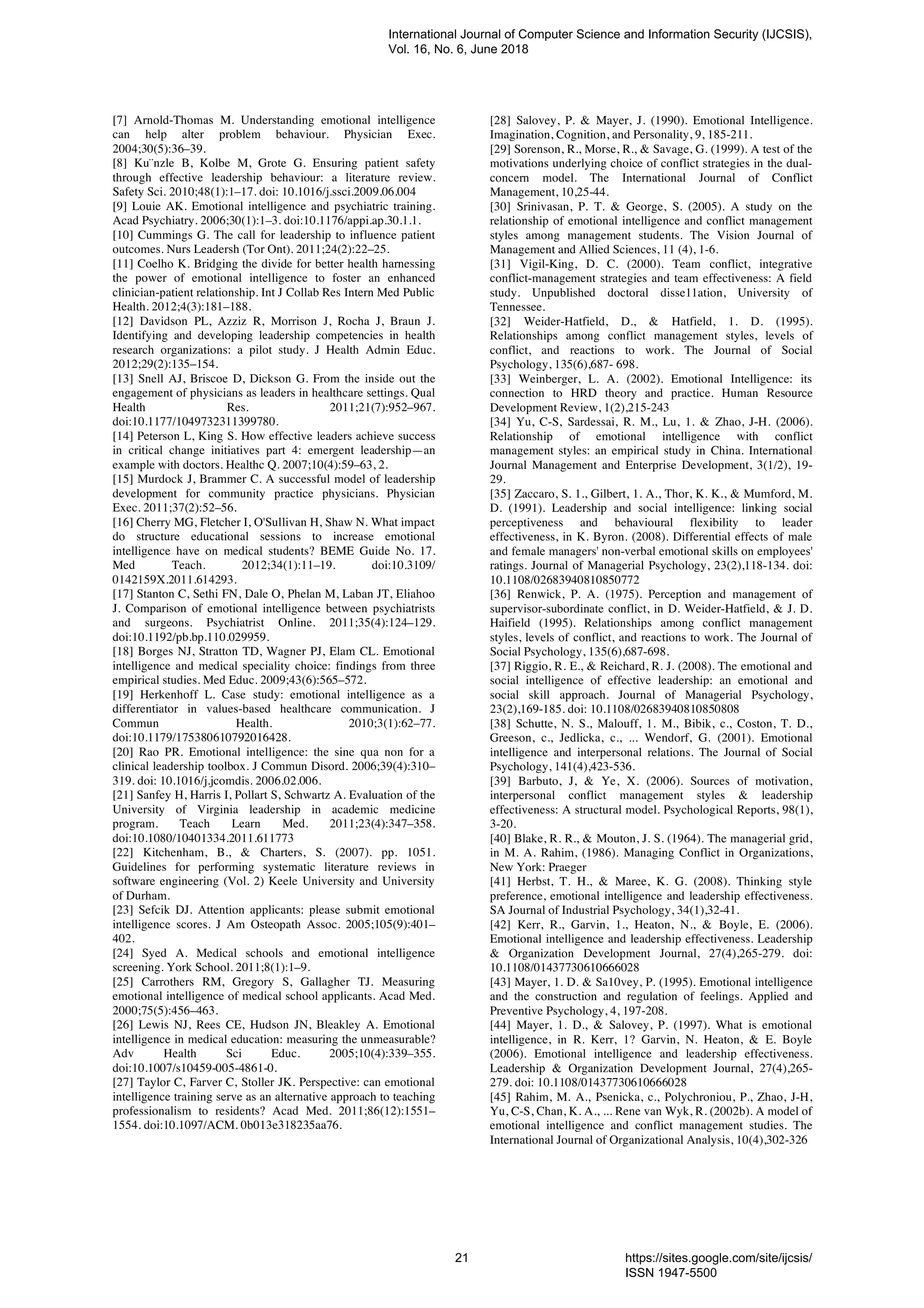 A Review of Emotional Intelligence and Conflict Management Styles Towards Leadership in The ...