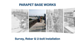 Parapet Base construction methodology presentation | PPTX