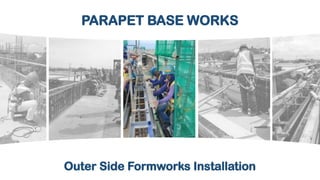 Parapet Base construction methodology presentation | PPTX