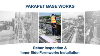 Parapet Base construction methodology presentation | PPTX