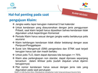 Pengajuan Klaim Asuransi GARDA OTO | PPT