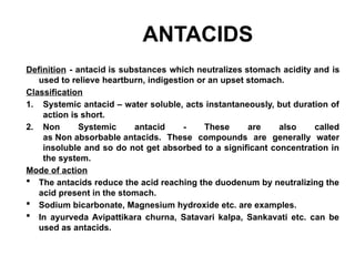 03 PHARMACOLOGY of drugs acting on git . | PPTX