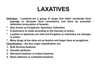 03 PHARMACOLOGY of drugs acting on git . | PPTX