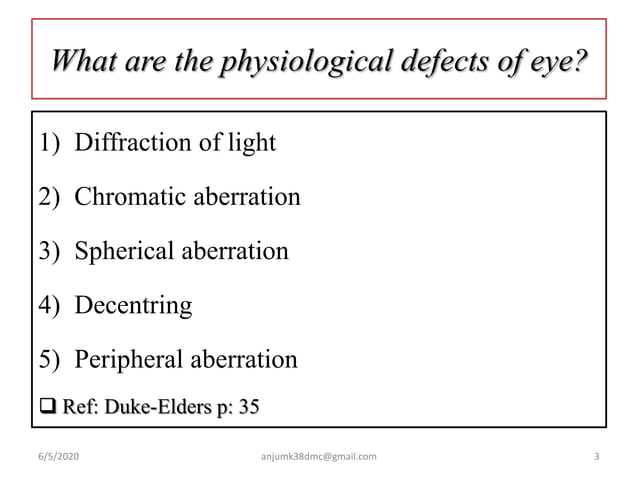03 physiological optical defects | PPTX | Photography | Arts and Crafts