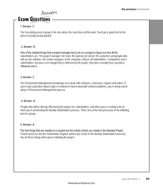 03 pmp project management processes exam | PDF