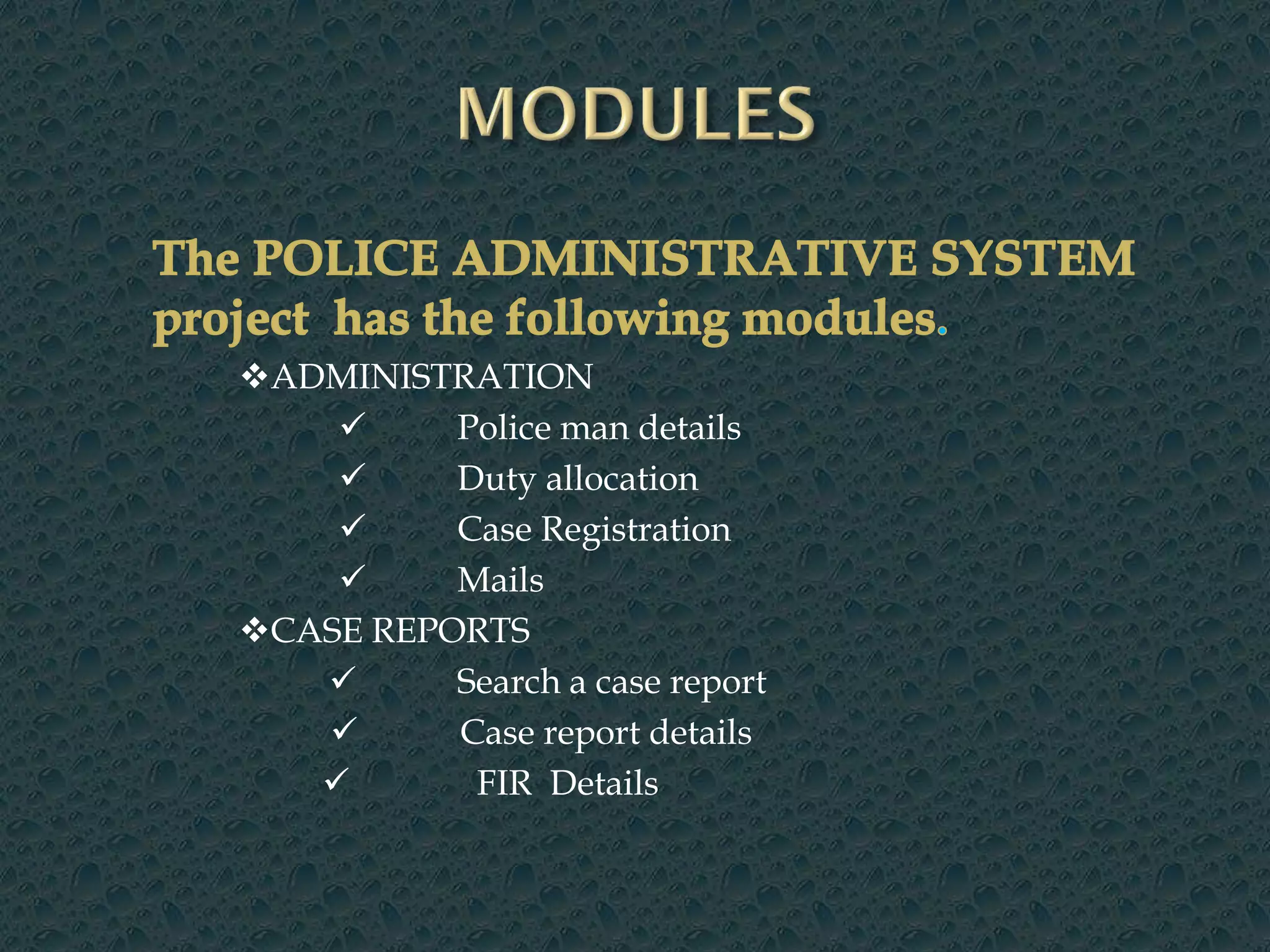 03 police administrative system @ egsp 12.07.2013
