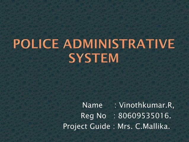 03 police administrative system @ egsp 12.07.2013 | Databases ...