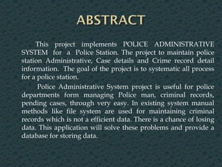 03 police administrative system @ egsp 12.07.2013