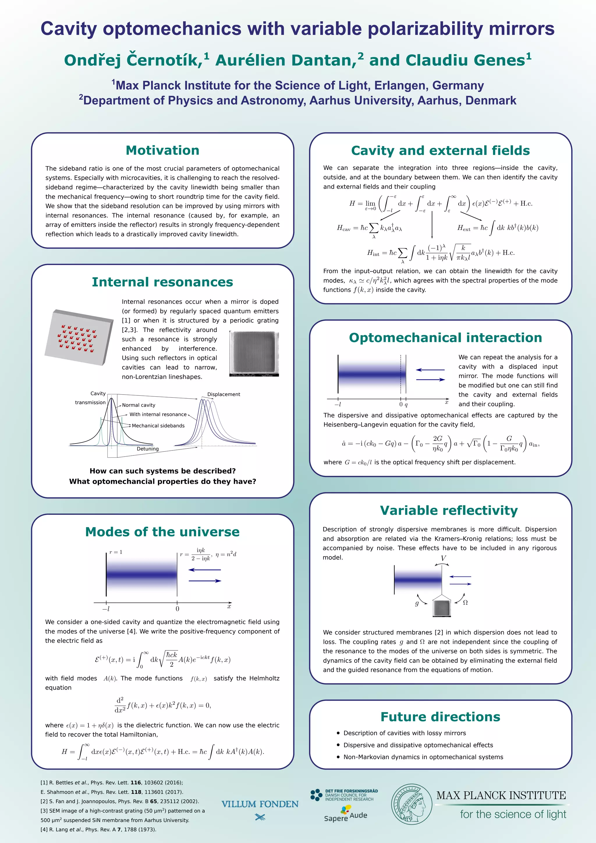 Cavity optomechanics with variable polarizability mirrors | PDF