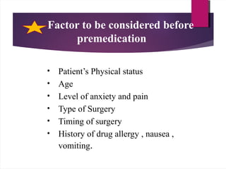 premedication | PPT