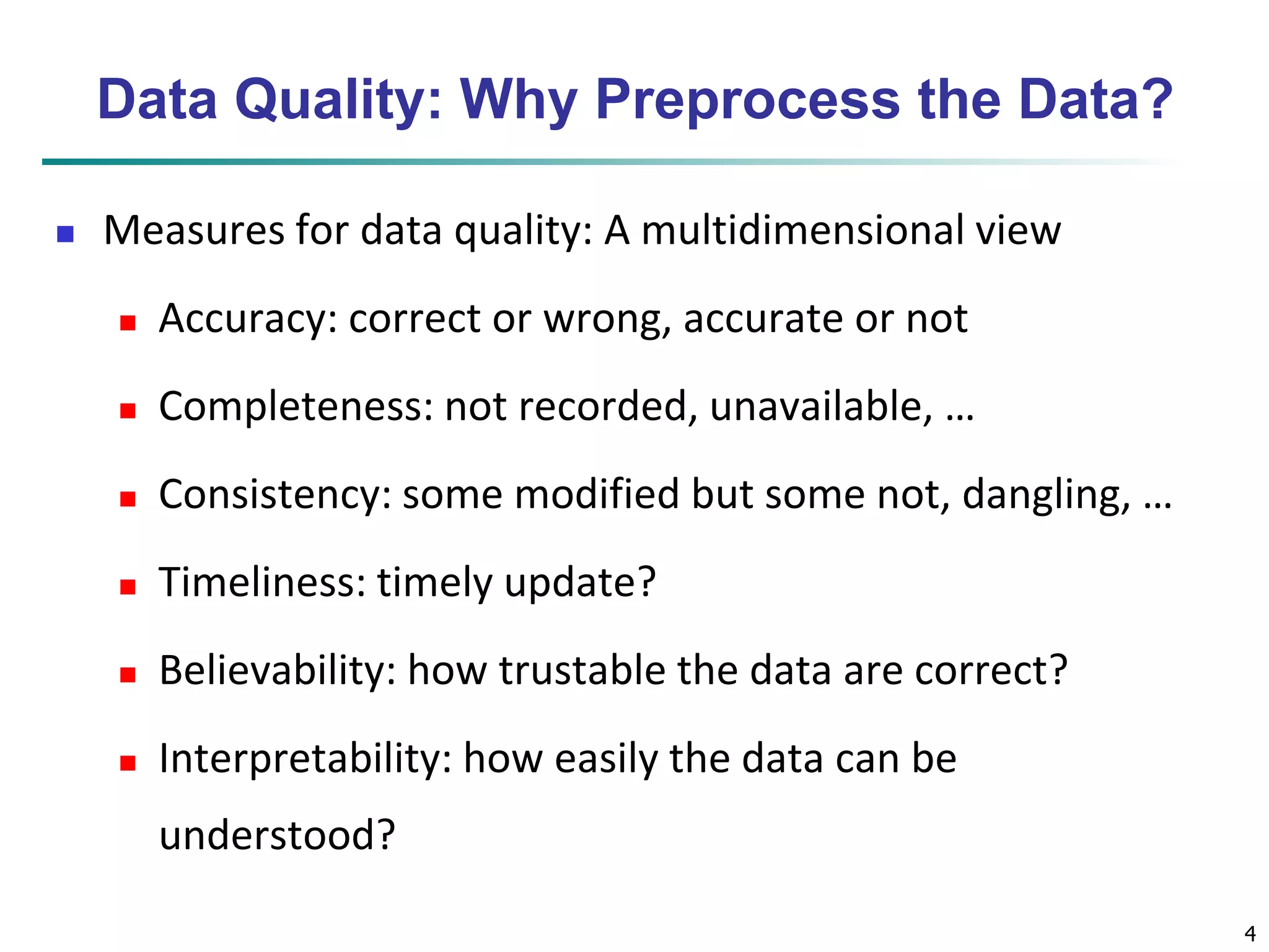 Data Mining Concepts And Techniques 3rd Ed Chapter 3 Preprocessing Ppt