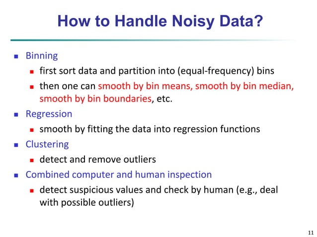 Data Mining Concepts And Techniques 3rd Ed Chapter 3 Preprocessing Ppt