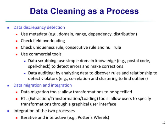 Data Mining Concepts And Techniques 3rd Ed Chapter 3 Preprocessing Ppt