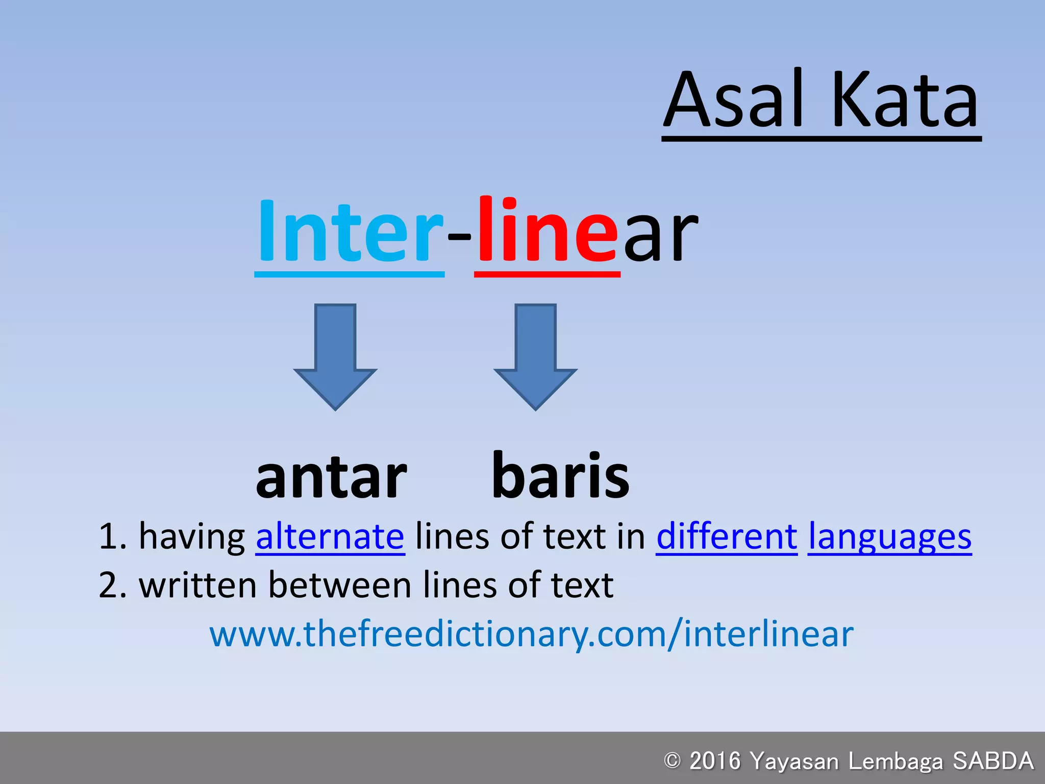 (Bible) Interlinear | PPTX
