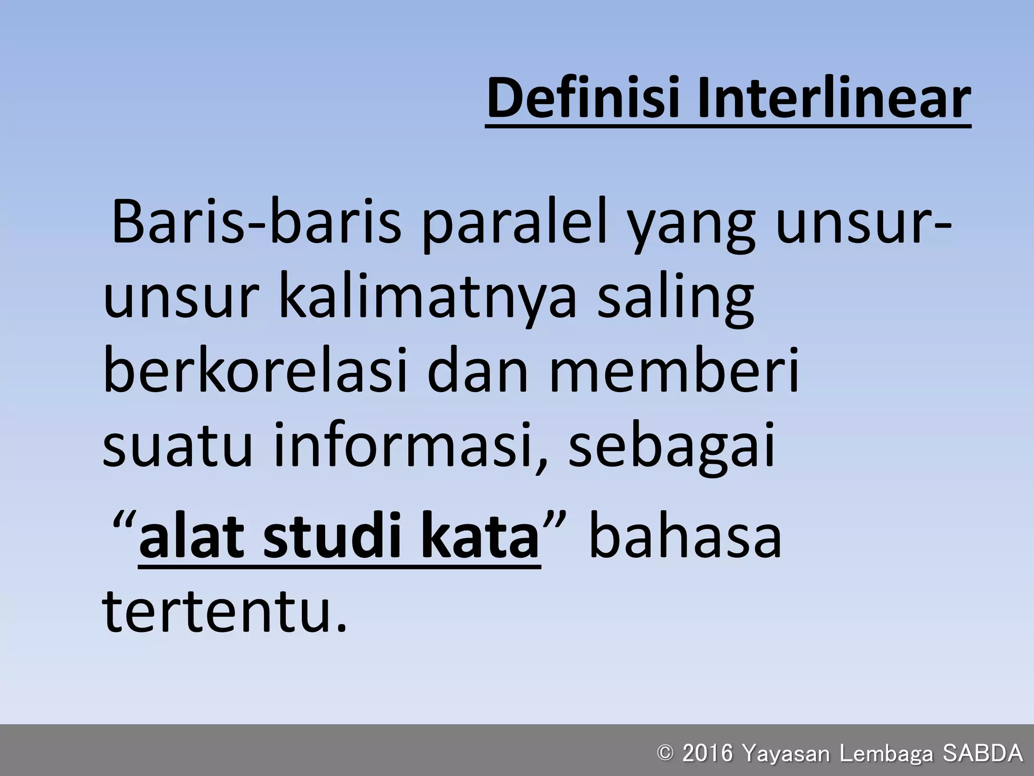 (Bible) Interlinear | PPTX