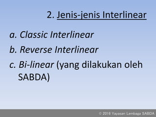 (Bible) Interlinear | PPTX