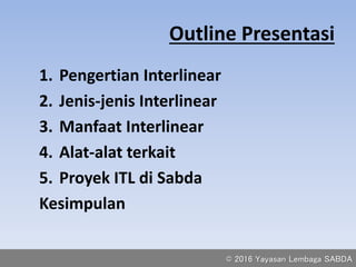 (Bible) Interlinear | PPTX