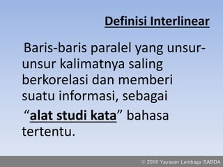 (Bible) Interlinear | PPTX