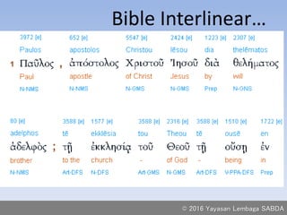 (Bible) Interlinear | PPTX