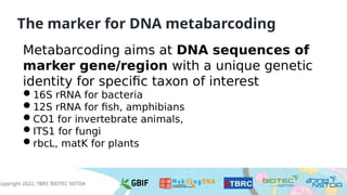eDNA data analysis and mobilization for conservation of microbial ...