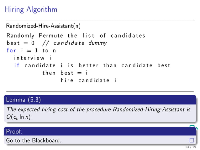 03 Analysis of Algorithms: Probabilistic Analysis | PDF | Job Search ...