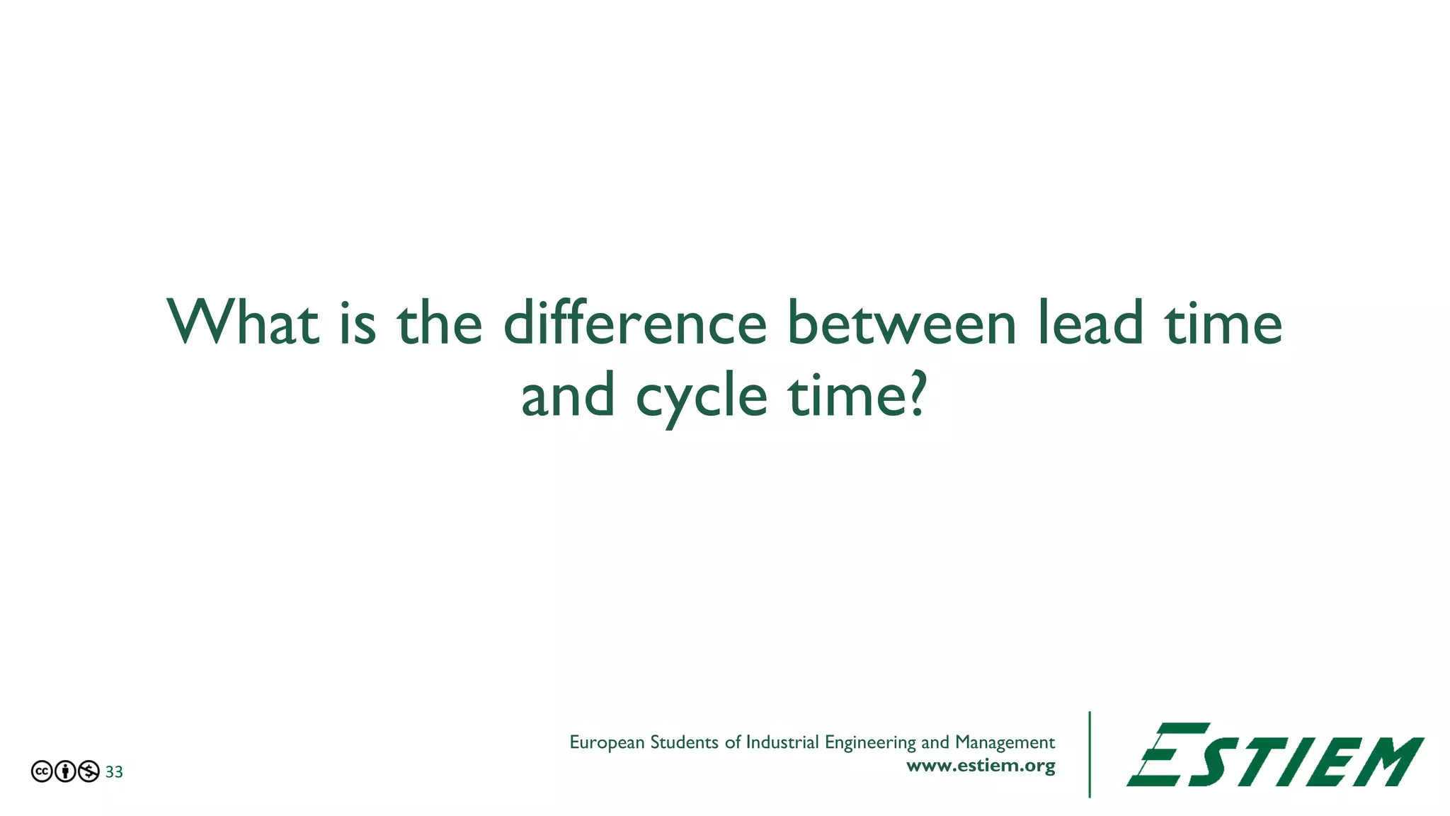 03 - Process mapping & Bottleneck Identification - ESTIEM Lean Six ...