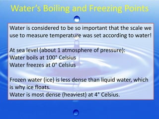 Properties of Water | PPTX