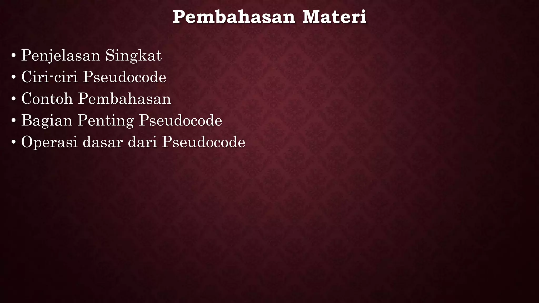 03 pseudocode | PPSX