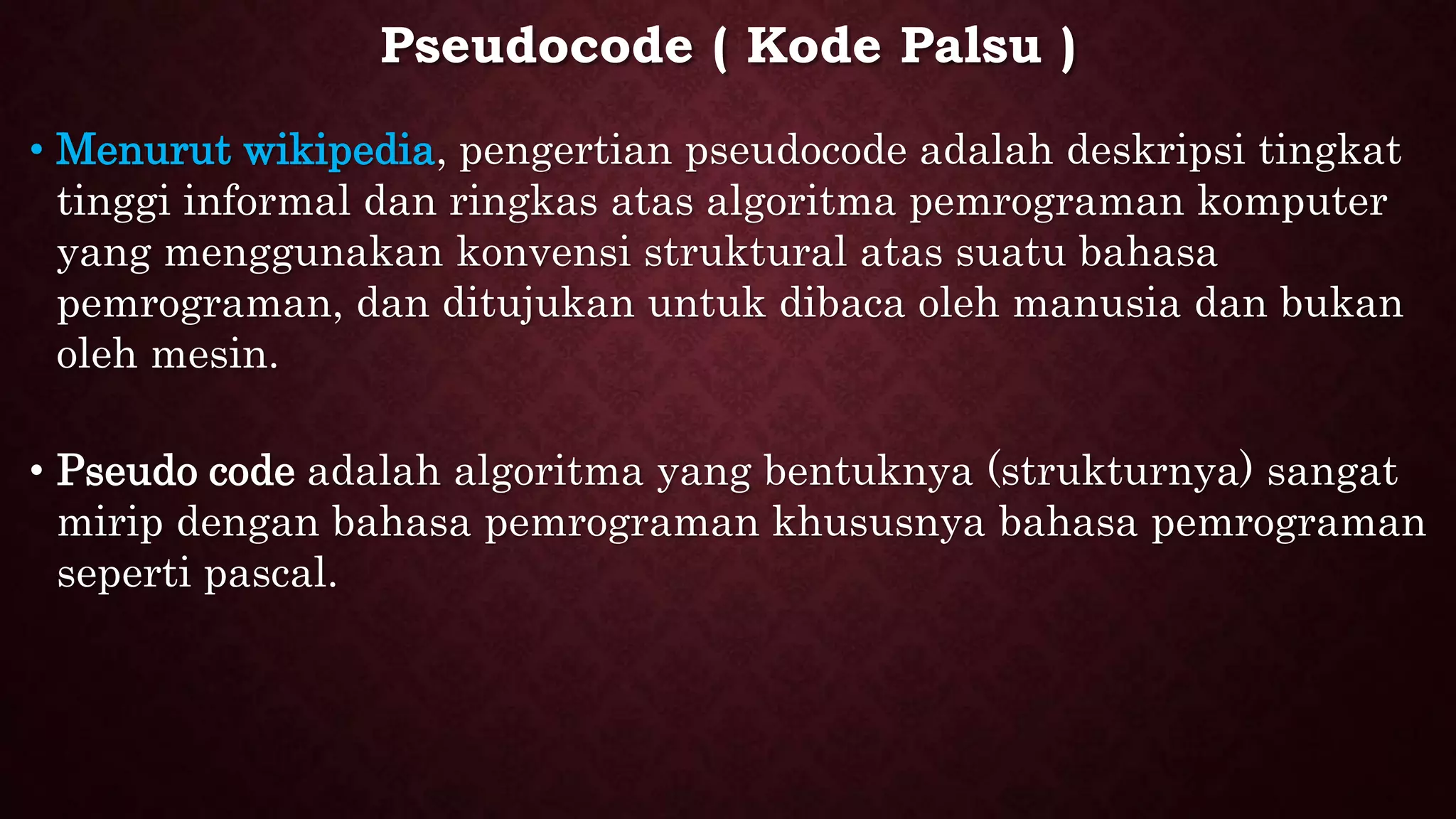 03 pseudocode | PPSX