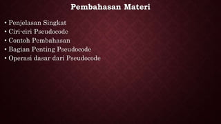 03 pseudocode | PPSX