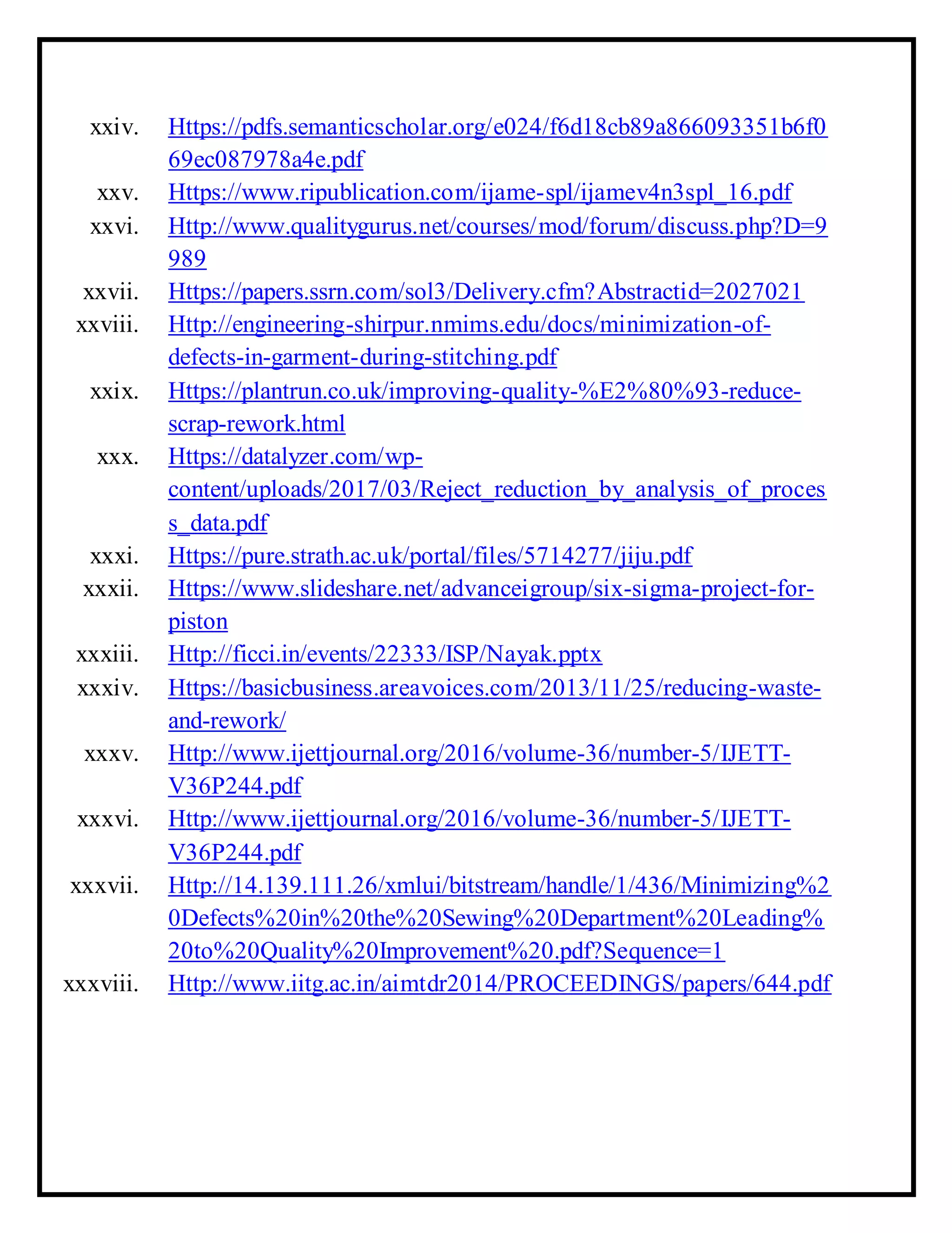 Reduce reuse and rejection of garments and orders of apparel industry ...