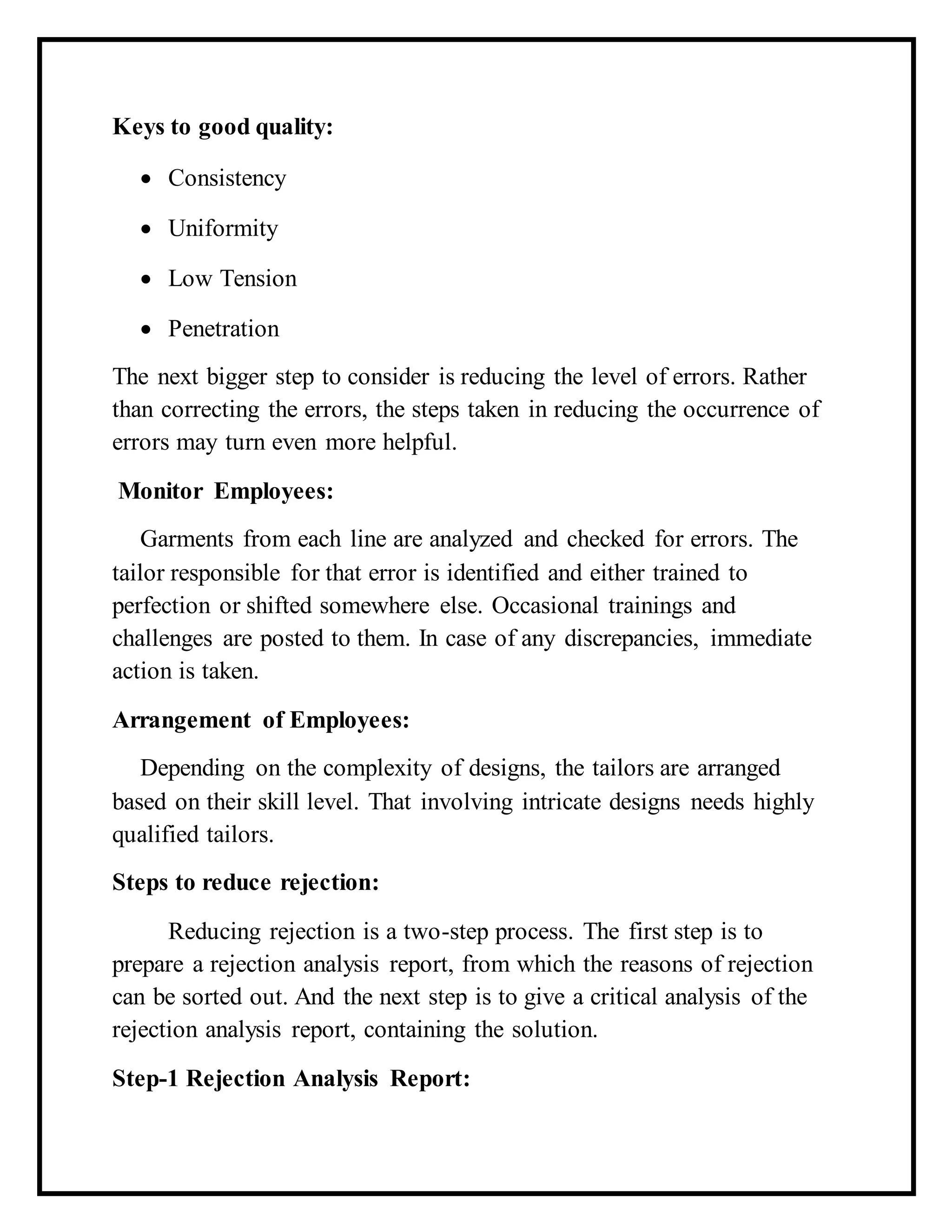 Reduce reuse and rejection of garments and orders of apparel industry ...