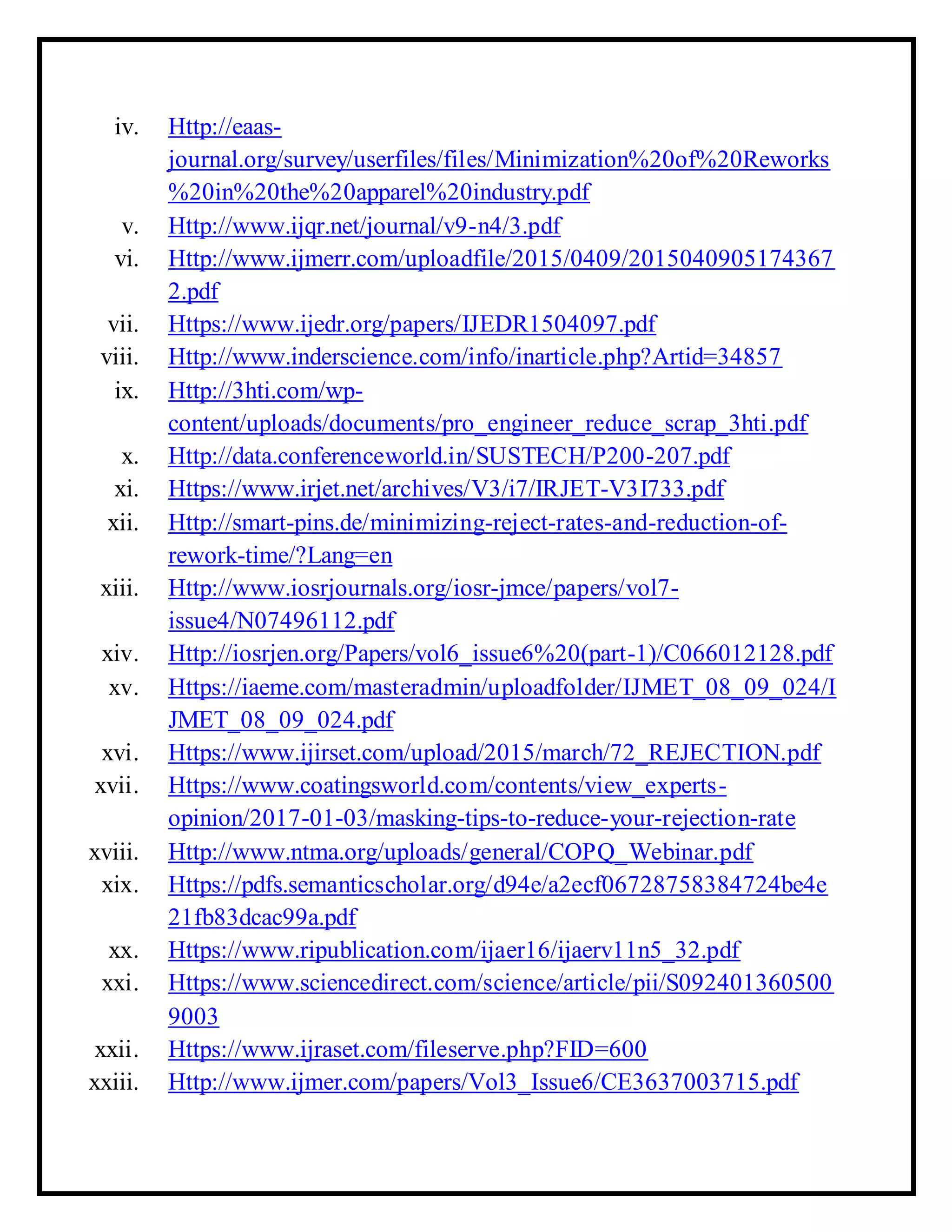 Reduce reuse and rejection of garments and orders of apparel industry. | DOCX
