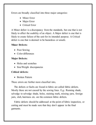 Reduce reuse and rejection of garments and orders of apparel industry ...