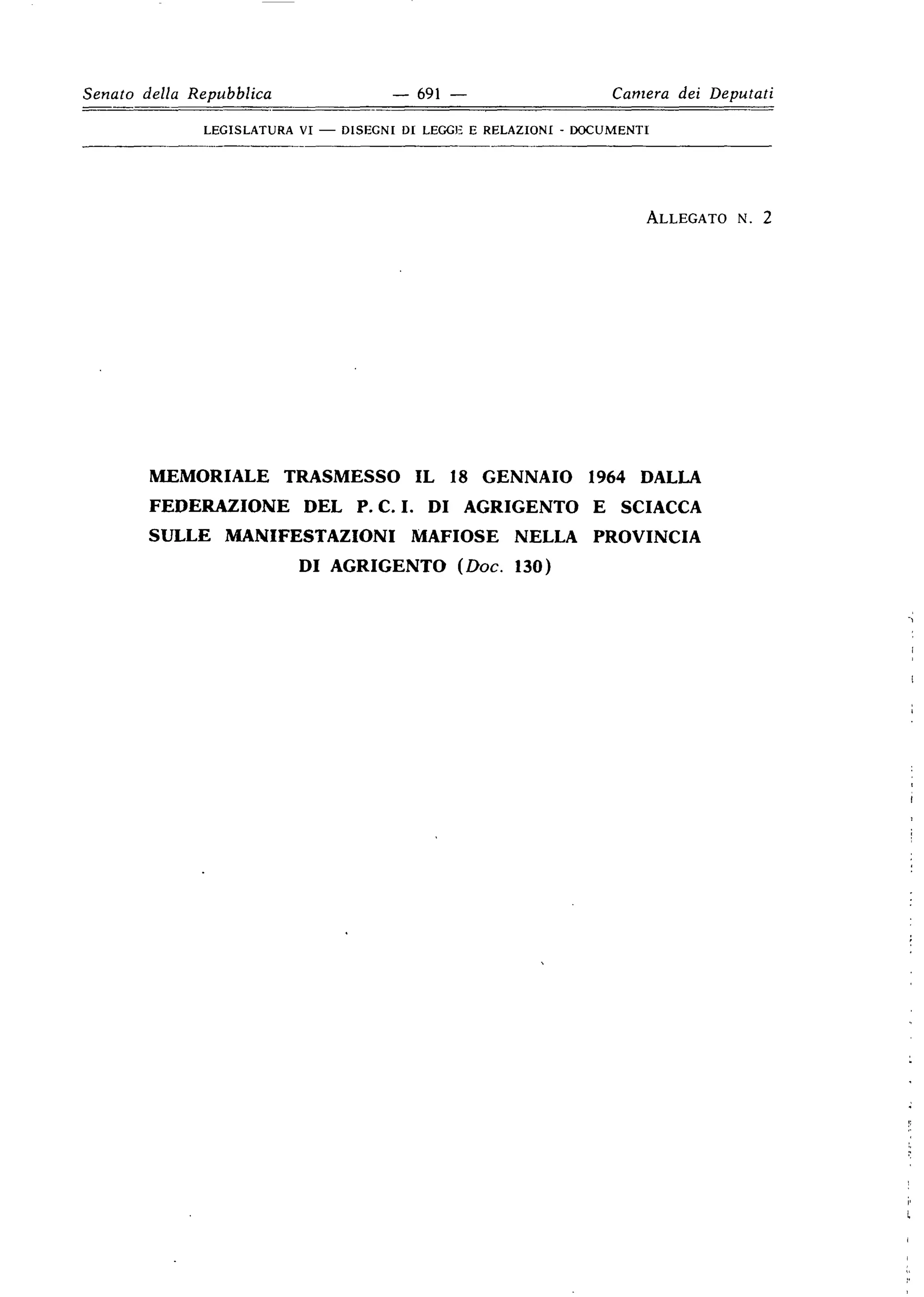 Relazione di Minoranza - PIO LA TORRE (4 febbraio 1976) - Allegato 2 | PDF