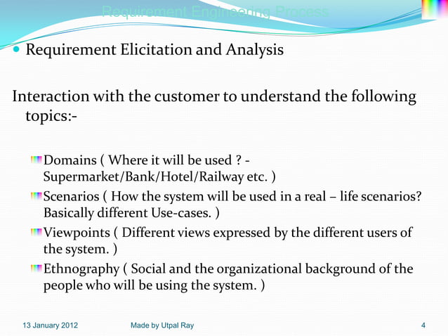 03 requirement engineering_process | PPTX | Operating Systems | Computer Software and Applications